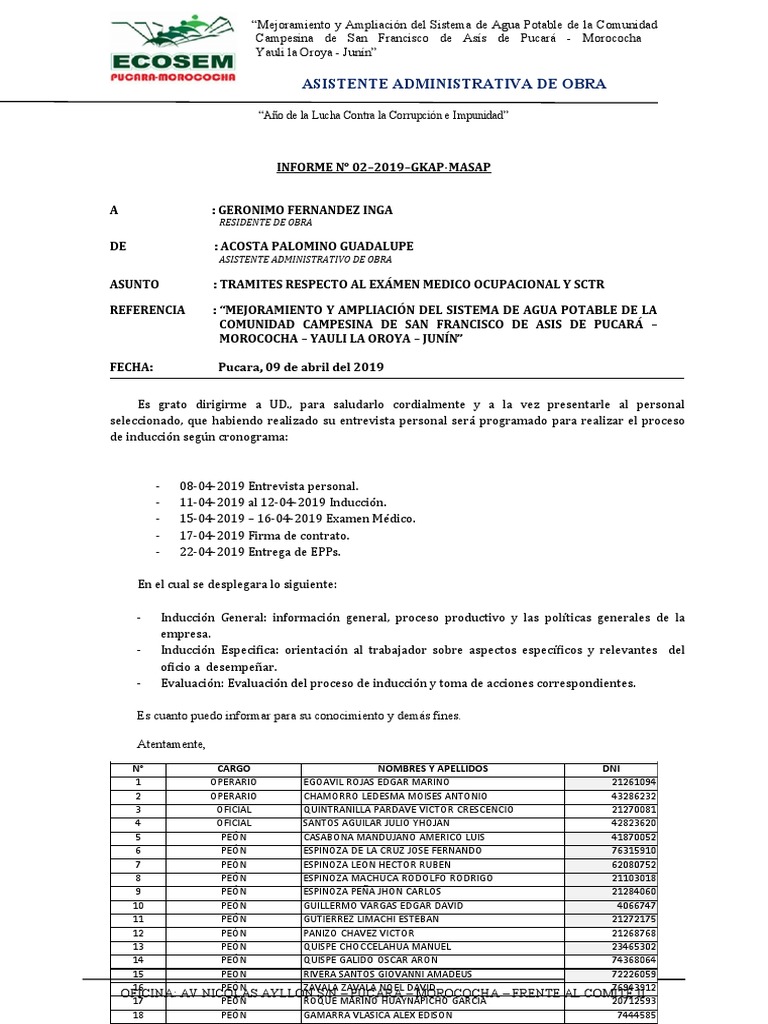 INFORME 2 (Induccion) | PDF
