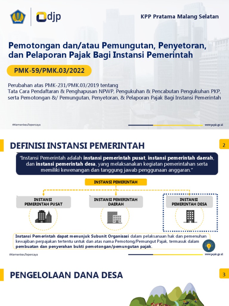 Kewajiban Perpajakan Instansi Pemerintah Desa - BALAI BESAR DESA 160523 ...