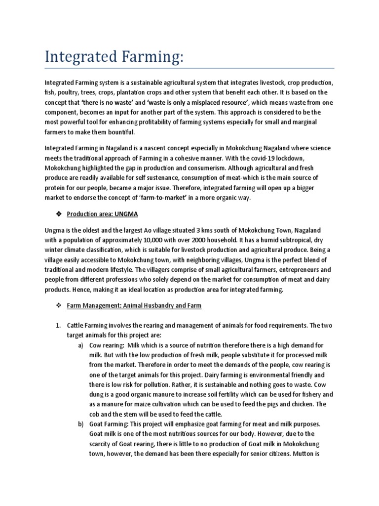 Integrated Farming Pdf Agriculture Manure