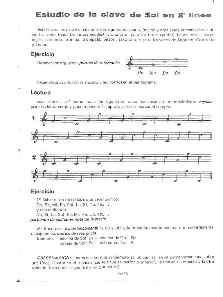 Dandelot Estudio Clave de Sol | PDF