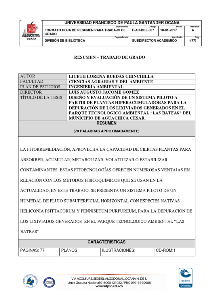 Fitoremediación de Lixiviados | PDF | Agua | Vertedero