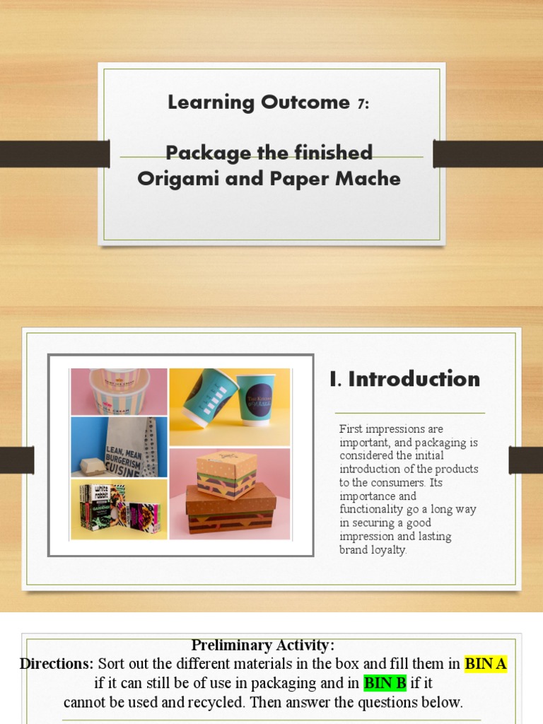 Learning Outcome 7 | PDF | Packaging And Labeling | Industrial Processes