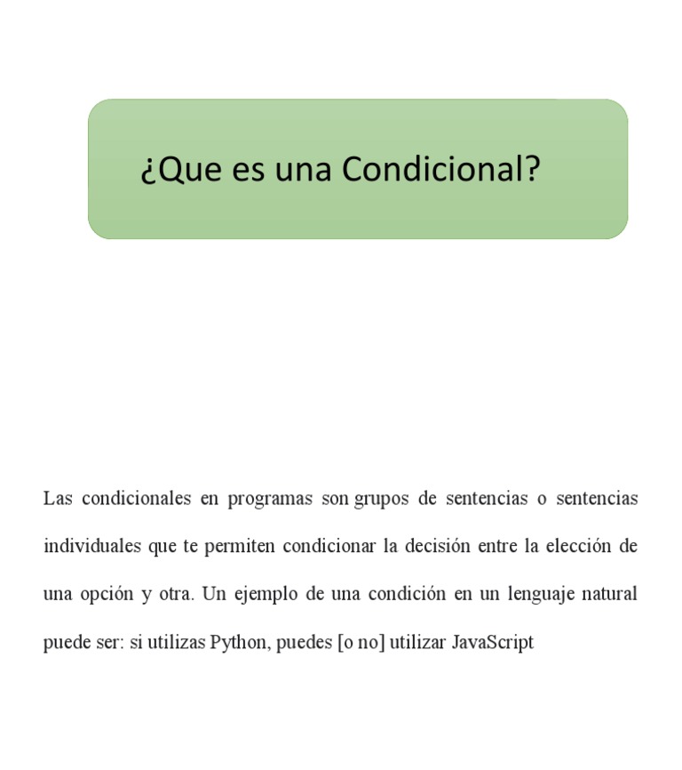 Qu+® Es Una Condicional | PDF