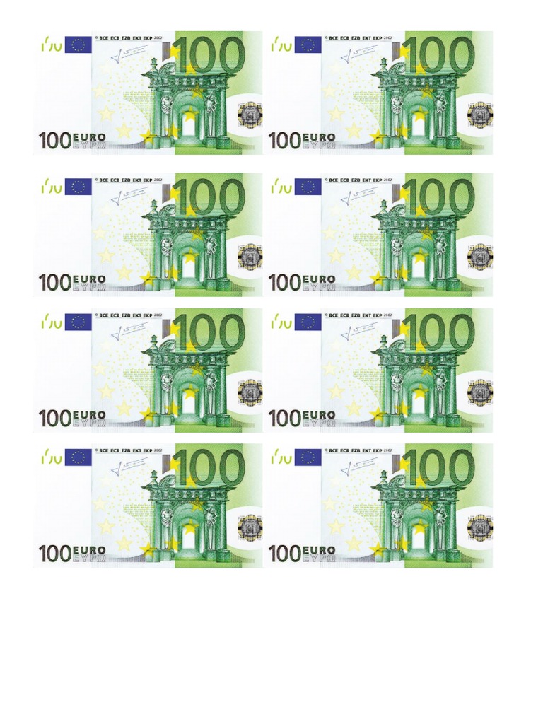 Planche Billets 100euros | PDF