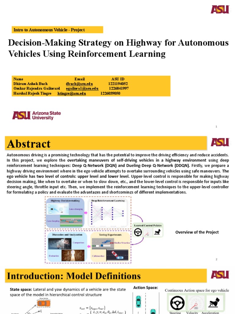 MAE 598 Intro To Autonomous Project Dhiram Omkar Harshal | PDF | Computing | Computer Science