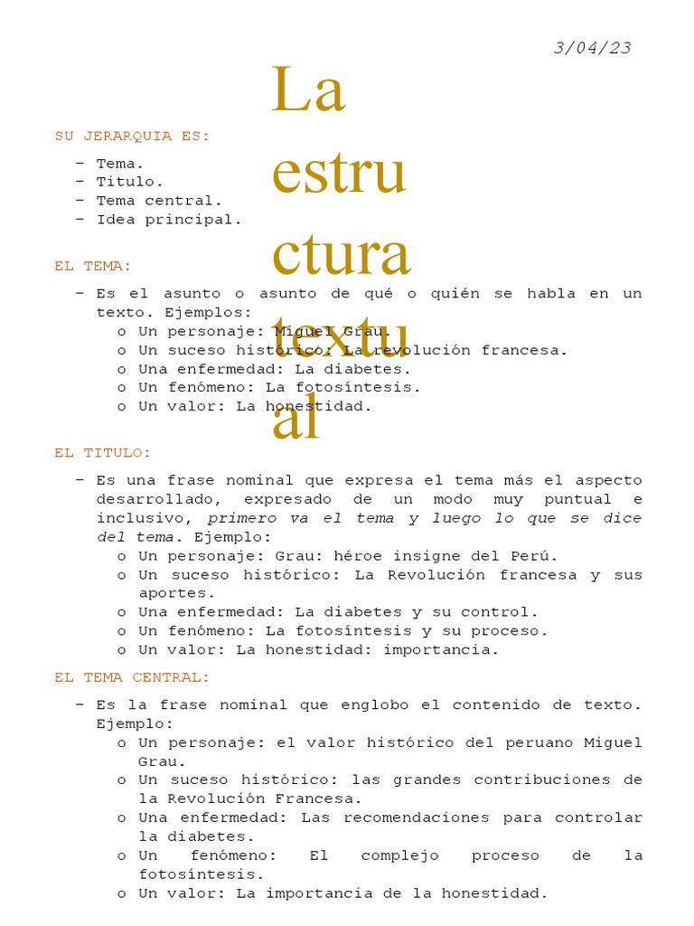 La Estructura Textual | PDF