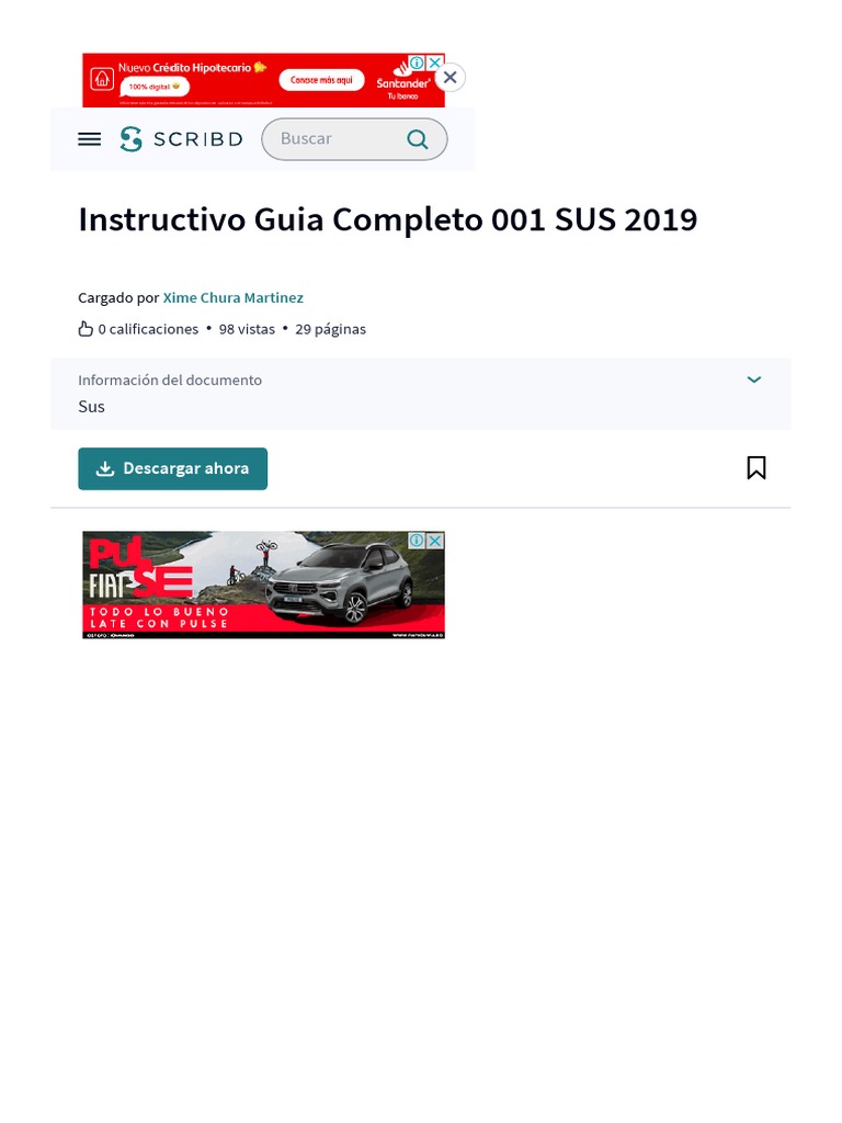 Instructivo Guia Completo 001 SUS 2019 - PDF - Hospital - Epidemiología ...