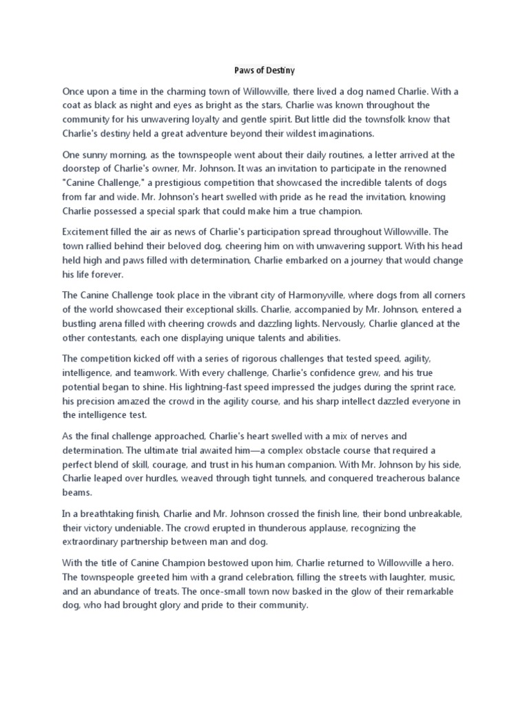 Paws of Destiny | PDF