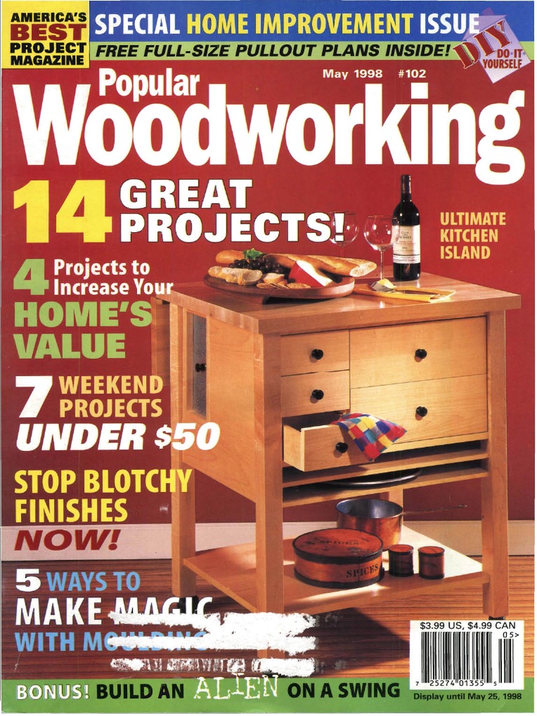 Popular Woodworking No 102 May 1998 | PDF | Plywood | Secondary Sector ...