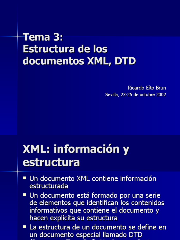 03.estructura de Los Documentos DTD | PDF | Xml | Consorcio Mundial de la red