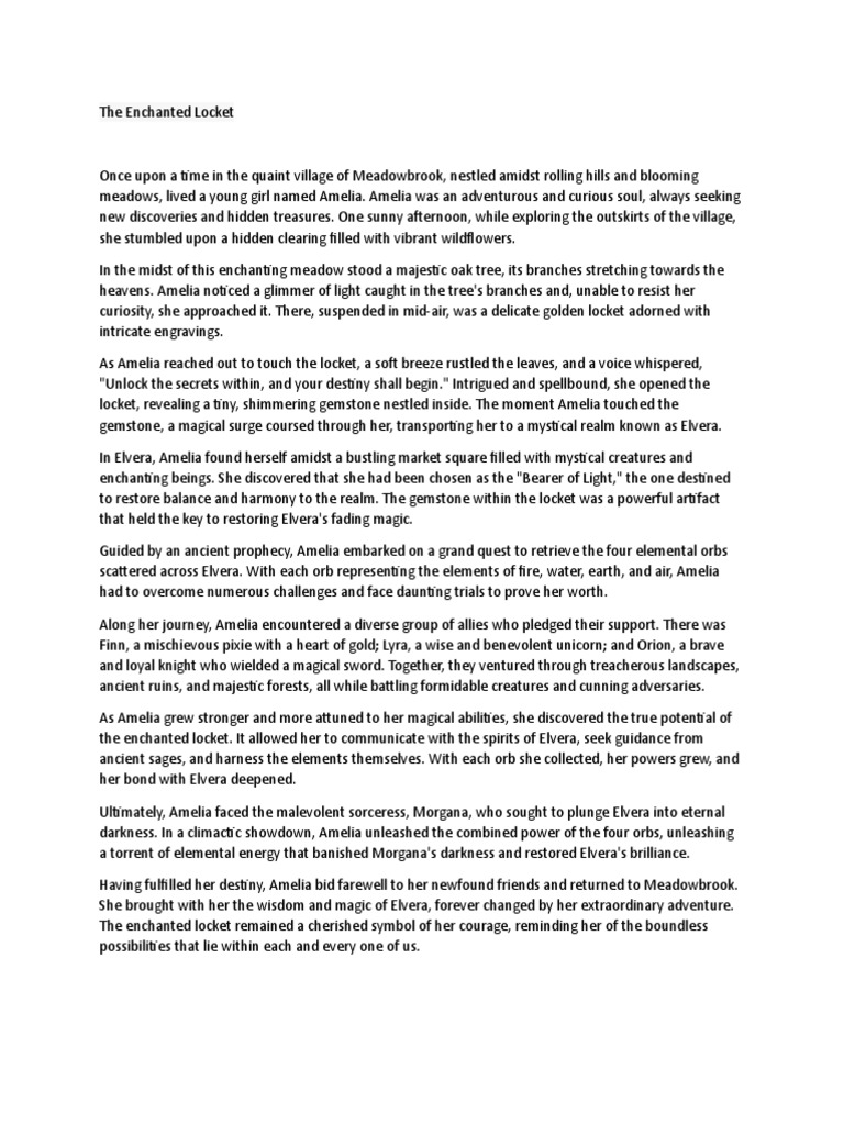 The Enchanted Locket | PDF