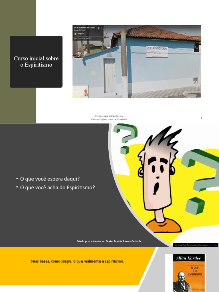 Aula 1 Curso Inicial Sobre O Espiritismo Pdf Espiritismo Amor