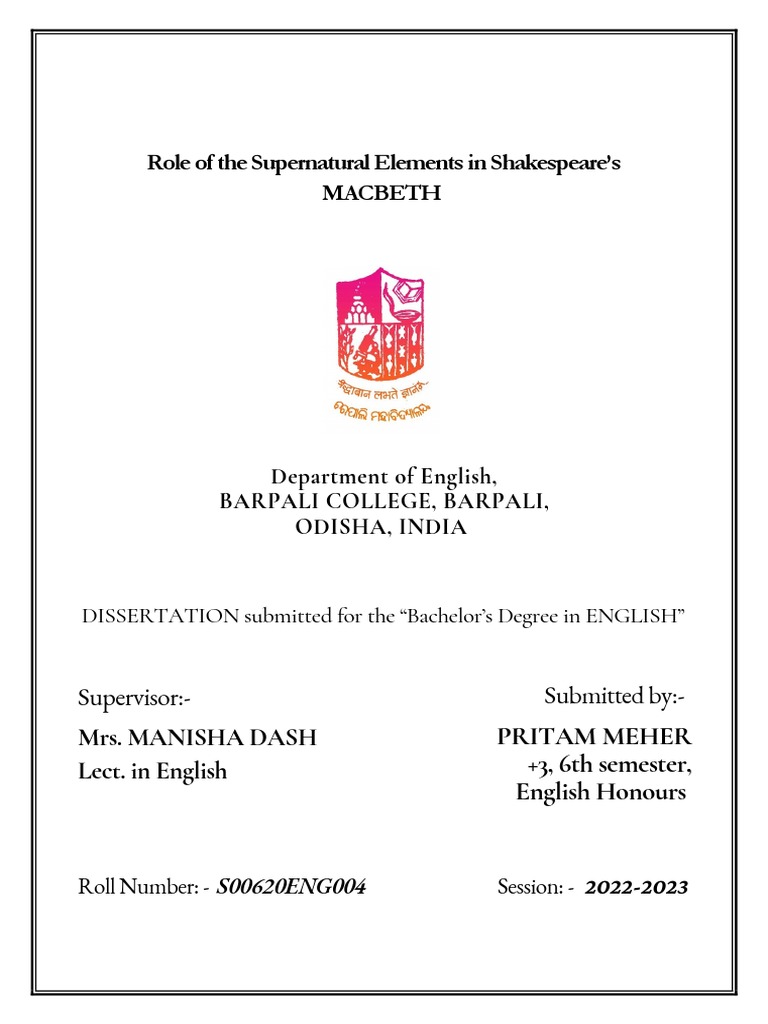 Role of Supernatural in Shakespeare's Macbeth | PDF | Macbeth | William ...