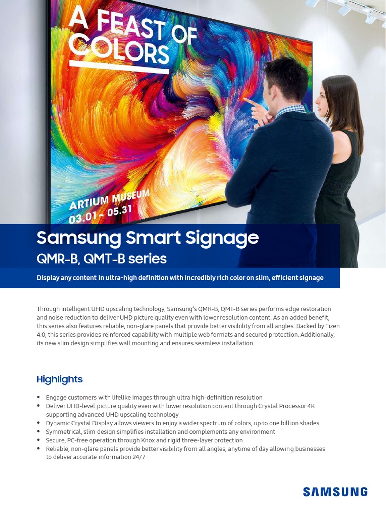 Smart - Signage - QMR-B, - QMT-B - Brochure - Web QM32R-B | PDF | Cpu ...