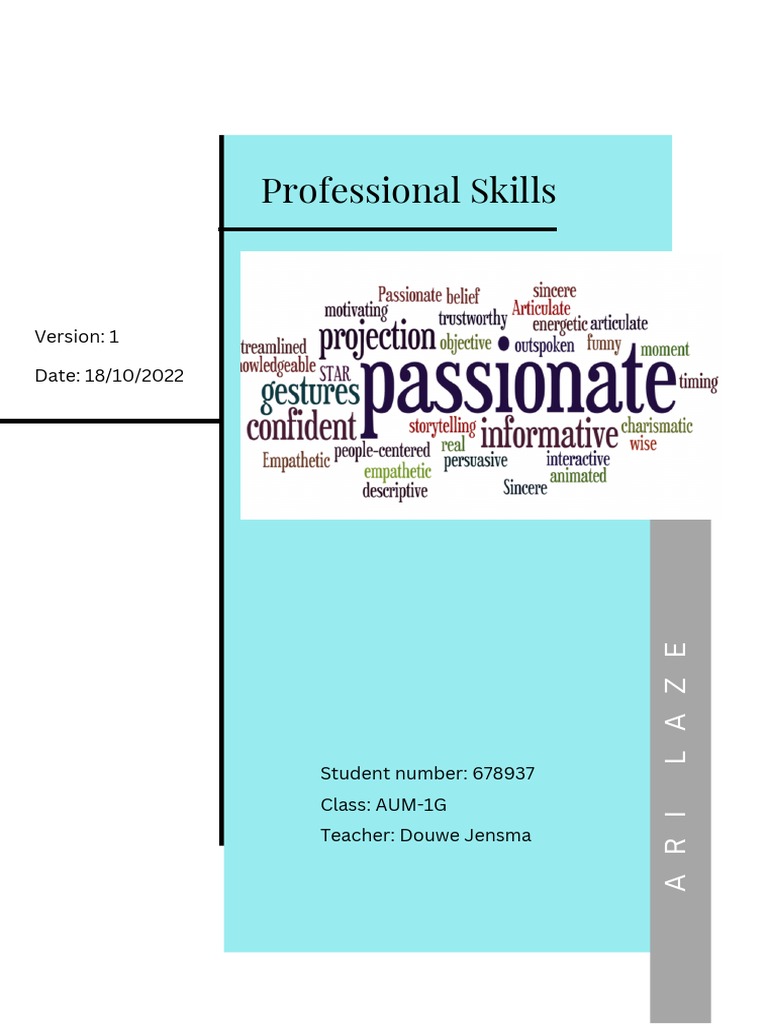 Developing Professional Skills Portfolio | PDF | Perfectionism ...