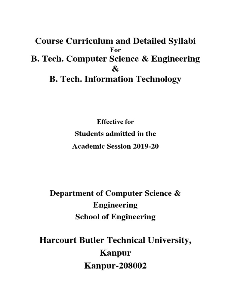 CSE-IT Syllabus 2020 Compressed | PDF | Bending | Special Relativity
