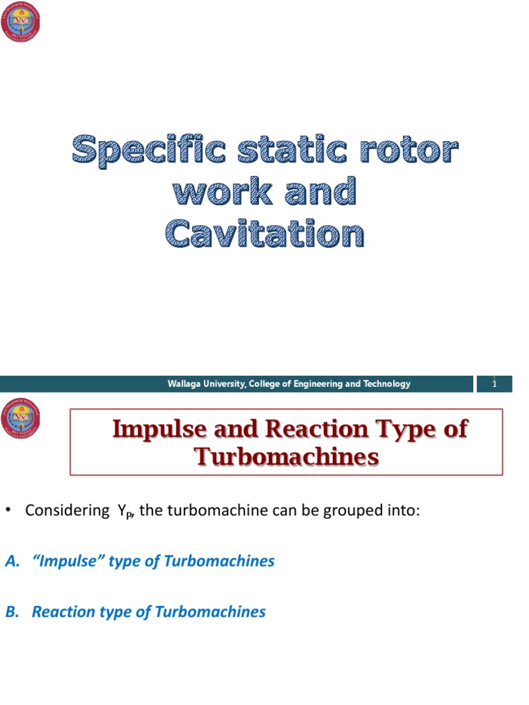 Chapter 4 - Specific Static Rotor Work and Cavitation | PDF | Turbine | Turbomachinery