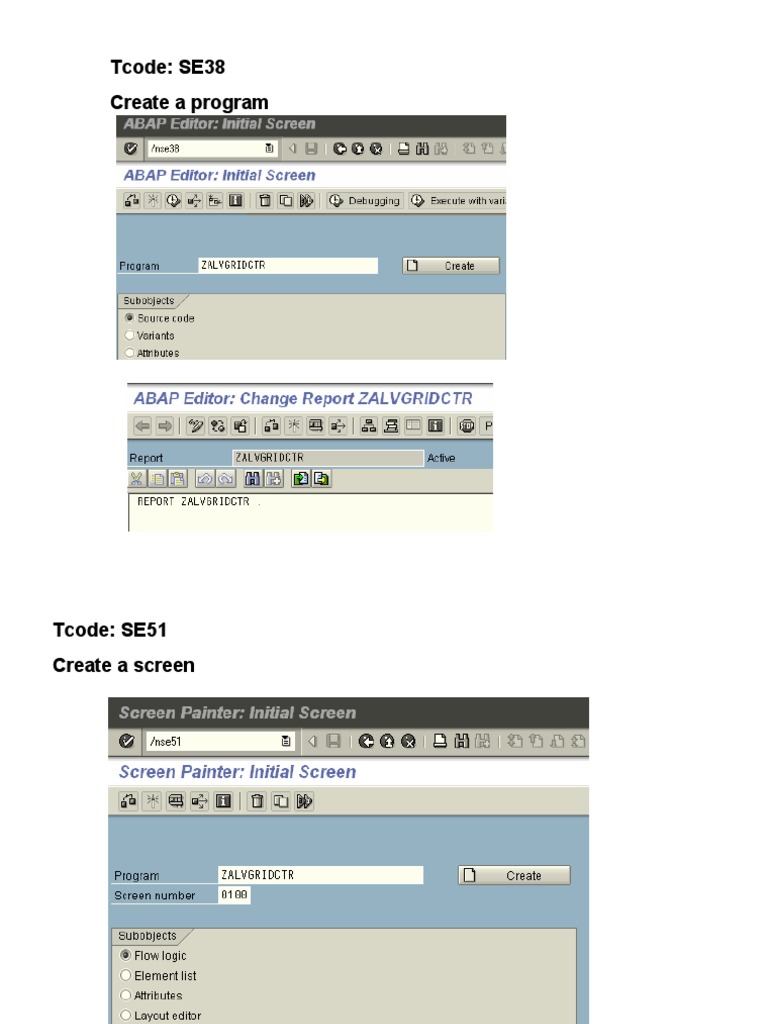 Creating ALV Grid in SAP ABAP | PDF