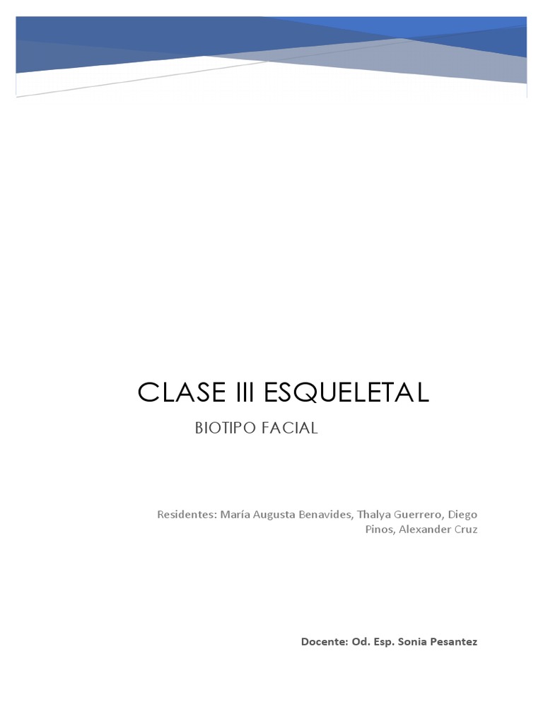 Maloclusión Clase III: Etiología y Clasificación | PDF | Cráneo | Herencia