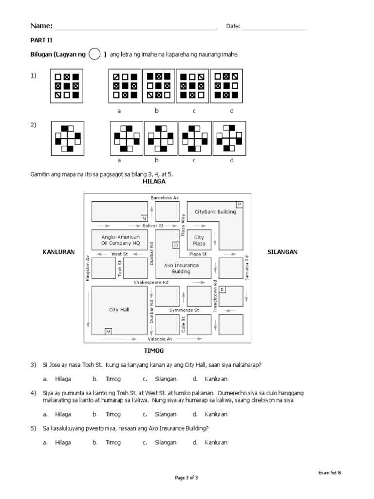 Grade 1 Exam Abstract and Araling Panlipunan | PDF
