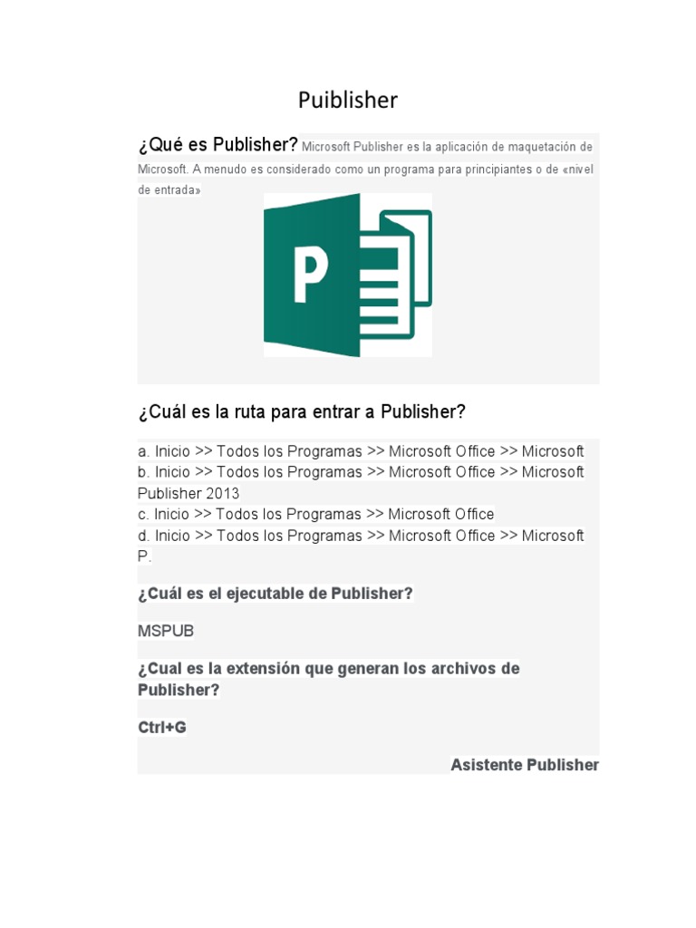 Guía Básica de Microsoft Publisher | PDF | Informática