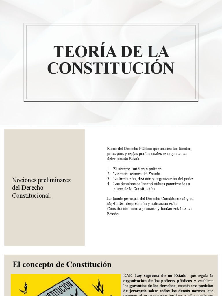 Teoría De La Constitución Pdf Constitución Estado Política