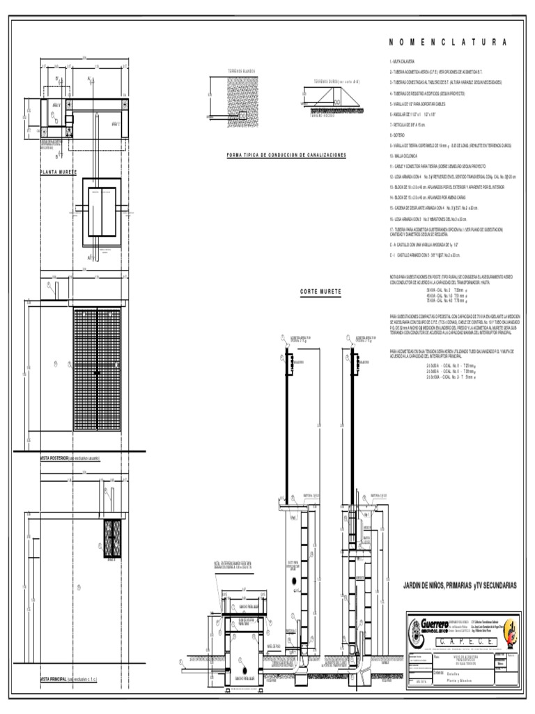 Muro de Acometida para Baja Tensión | PDF | Ingenieria Eléctrica ...