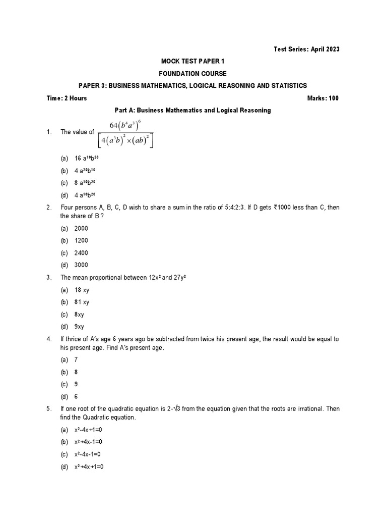 MTP 4 32 Questions 1684300064 | PDF | Mean | Coefficient Of Variation