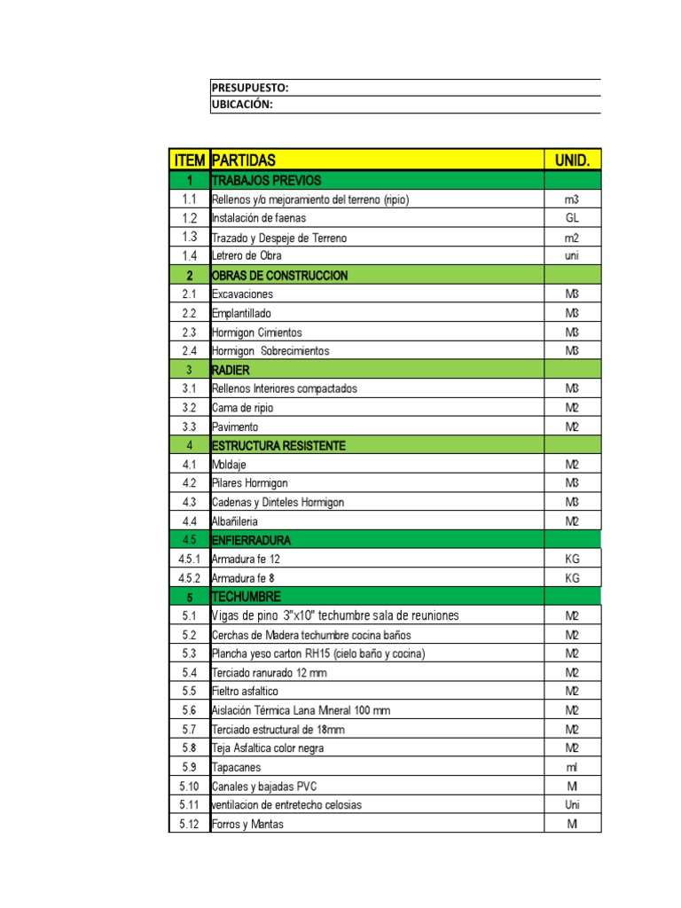Presupuesto | PDF | Materiales | edificio