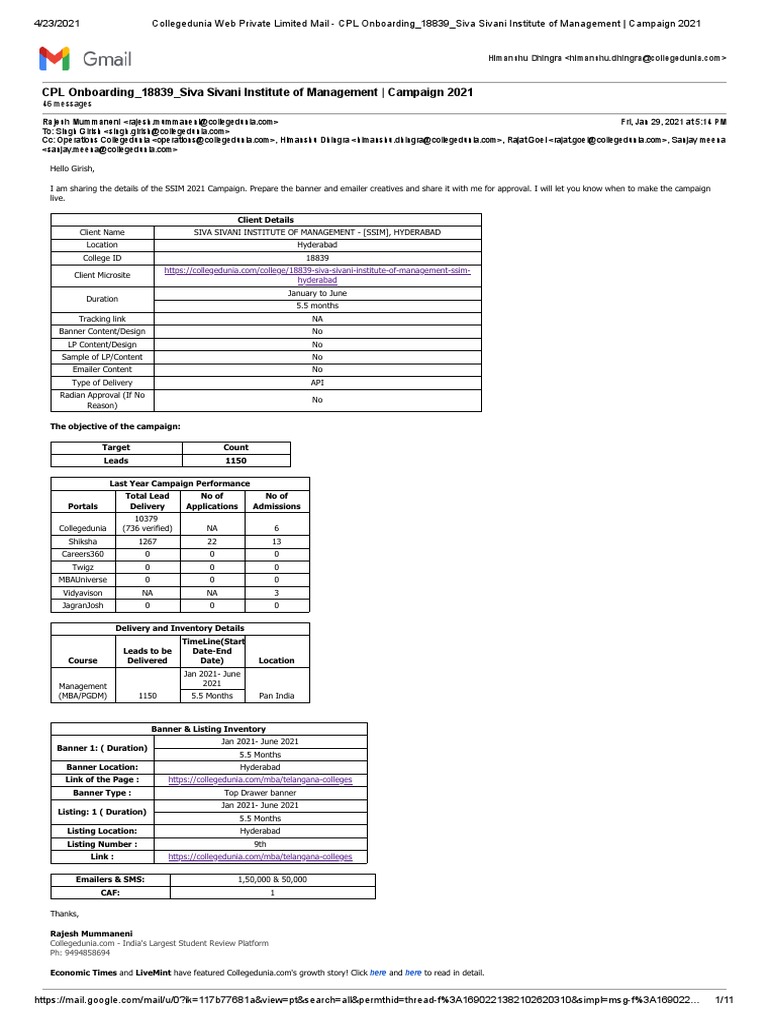 Ssim 2021 Onboarding | PDF | Master Of Business Administration ...