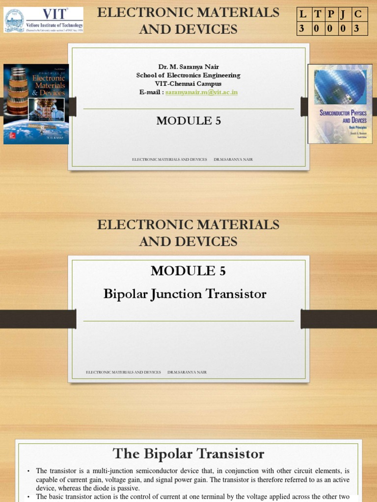EMD Module 5 | PDF | Bipolar Junction Transistor | P–N Junction