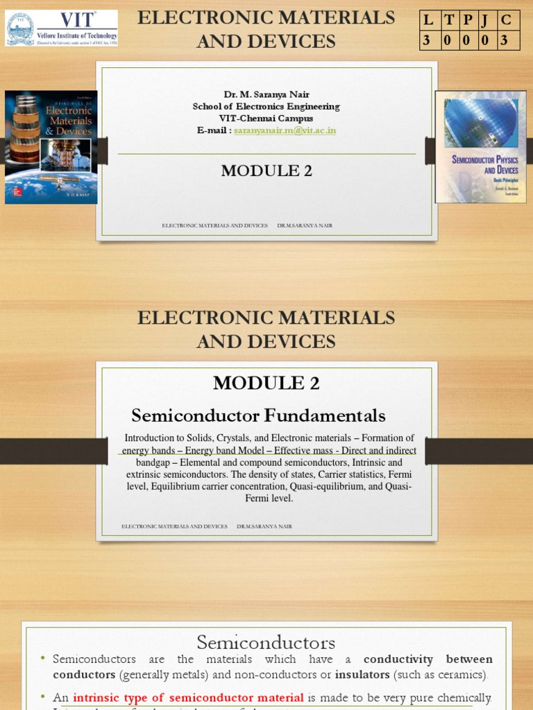 EMD Module 2 | PDF | Semiconductors | Band Gap