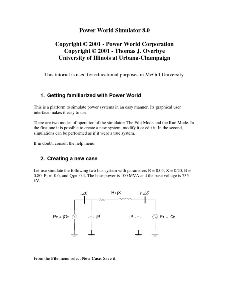 Power World Simulator 8 Tutorial | PDF | Dialog Box | Point And Click