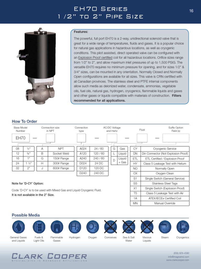 EH70 Solenoid Valve Guide | PDF | Pipe (Fluid Conveyance) | Valve