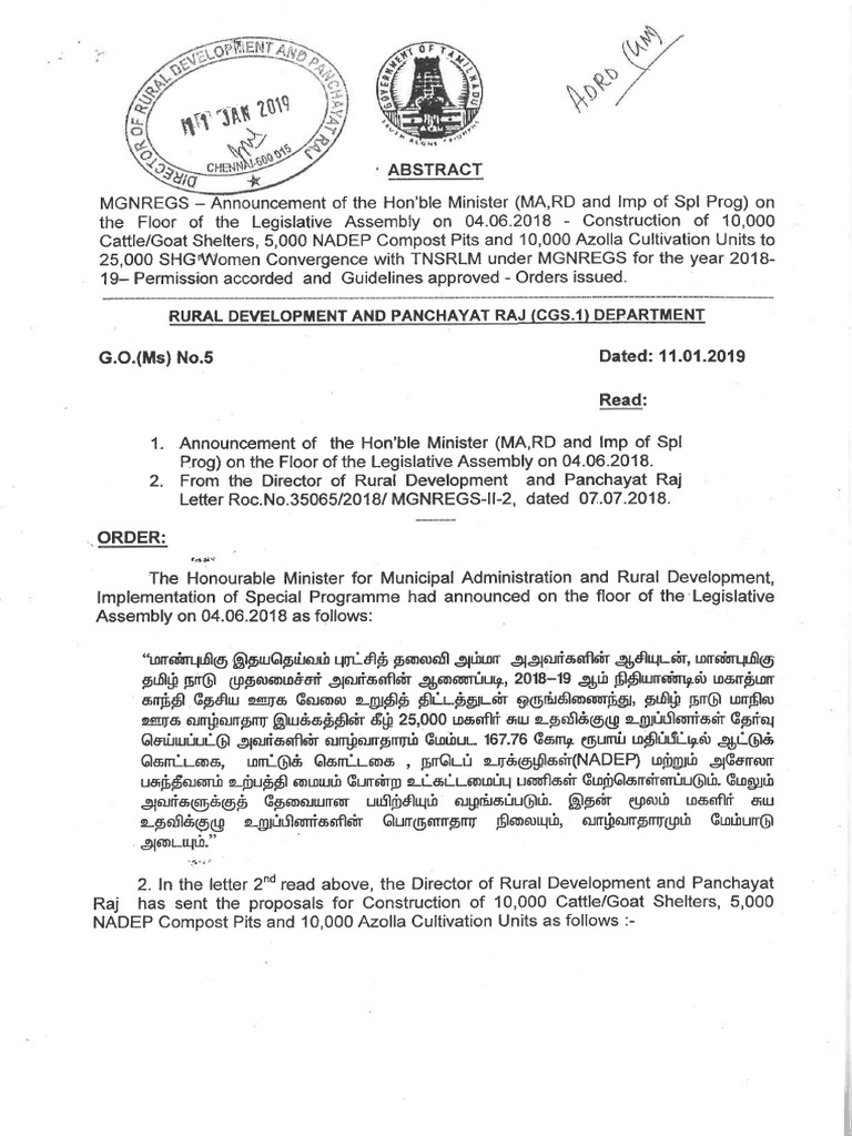 TNSRLM With Mgnregs | PDF