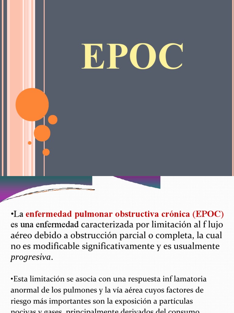 EPOC | PDF | Bronquitis | Enfermedad pulmonar obstructiva crónica