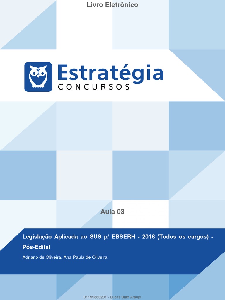 Aula 03 Lei 8.080 - Esquematizada Ara Concursos | PDF | Epidemiologia | Sociedade
