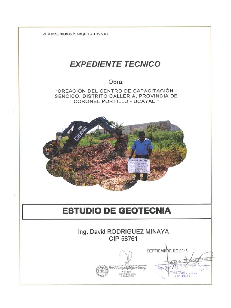 Estudio Geotécnico Definitivo | PDF