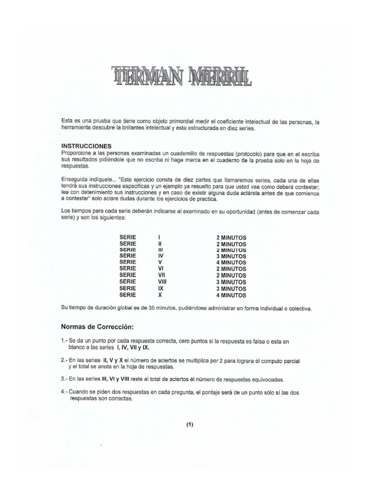 Manual Terman Merril | PDF