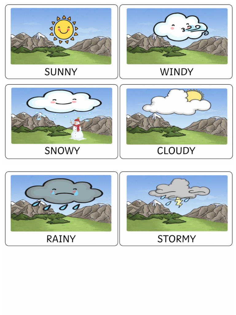 Weather Flashcard | PDF