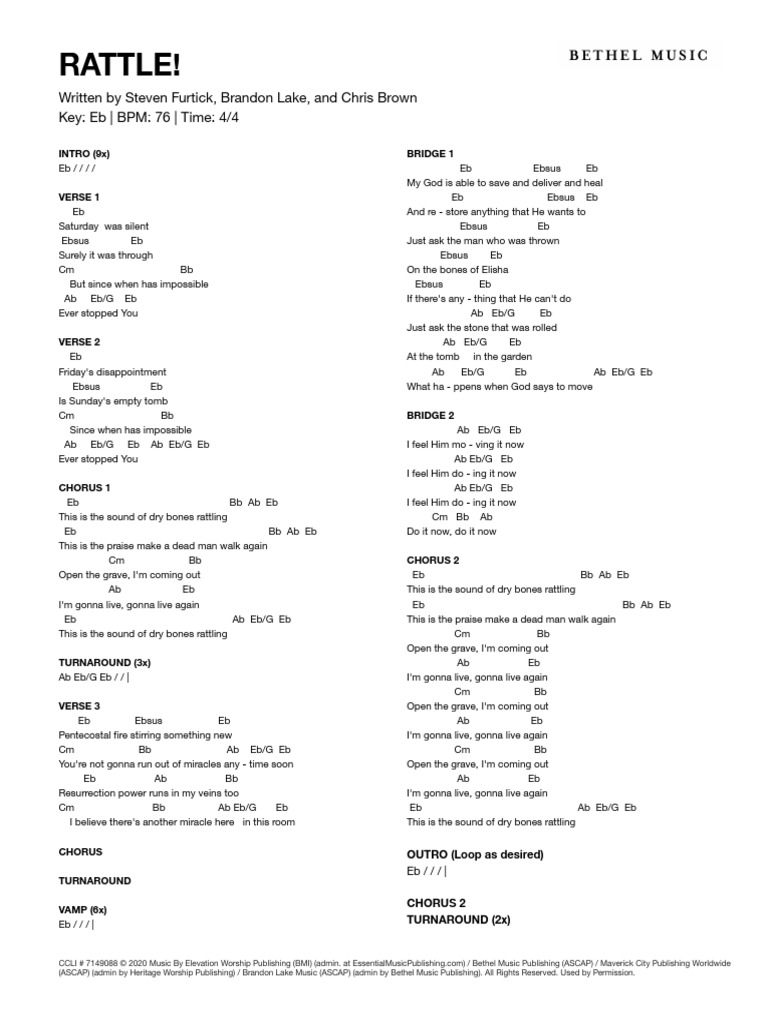 Rattle Chord Chart | PDF | Song Structure