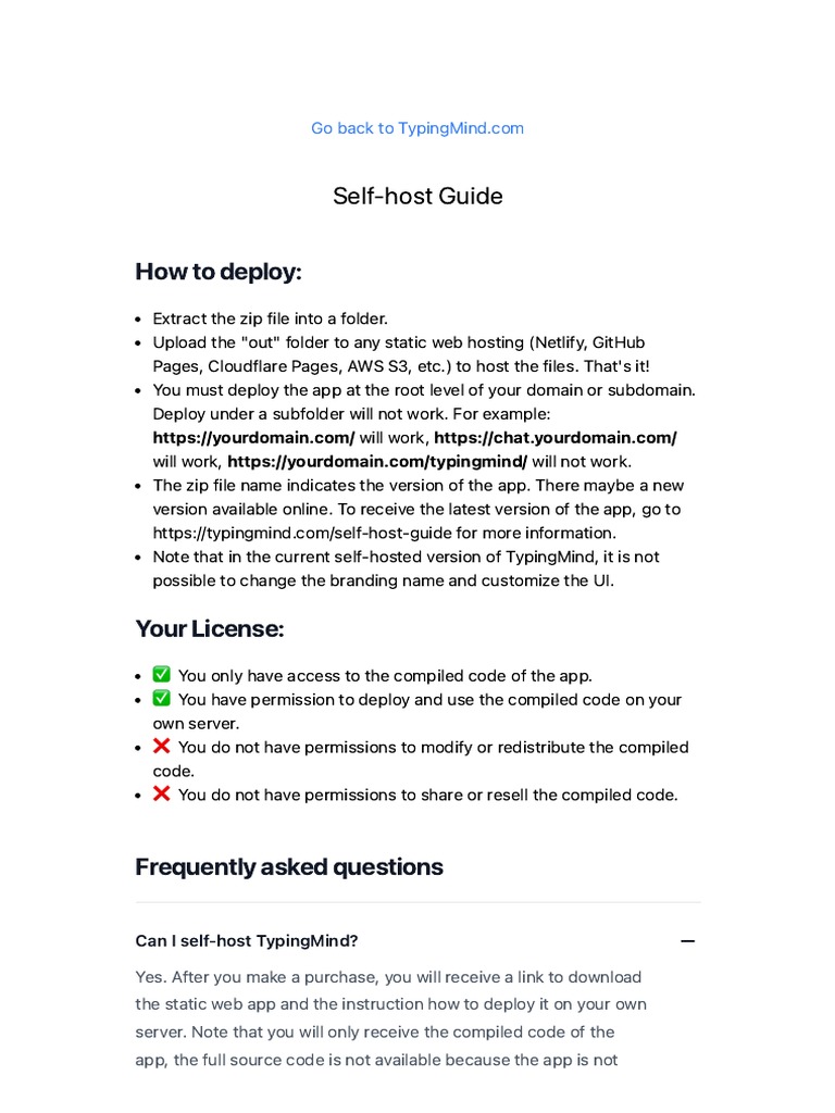 Typingmind Self-Host Guide | PDF | World Wide Web | Internet & Web