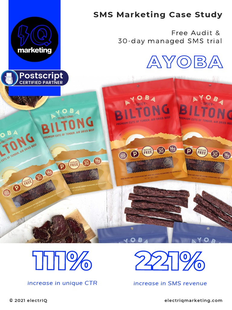 Ayoba + electrIQ Marketing SMS Marketing Case Study | PDF | Mobile Marketing | Subscription ...