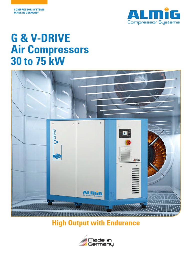 Almig G and V Drive Compressors Brochure | PDF | Refrigeration ...
