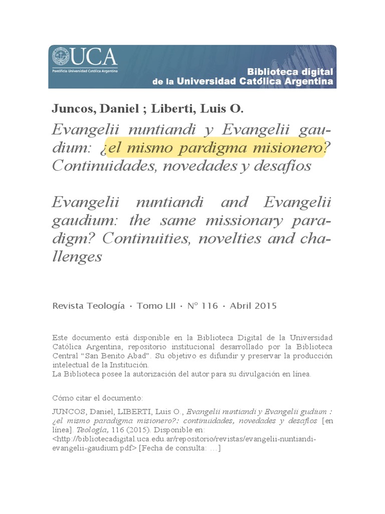 Evangelii Nuntiandi Evangelii Gaudium - Unlocked | PDF | Papa Francisco ...