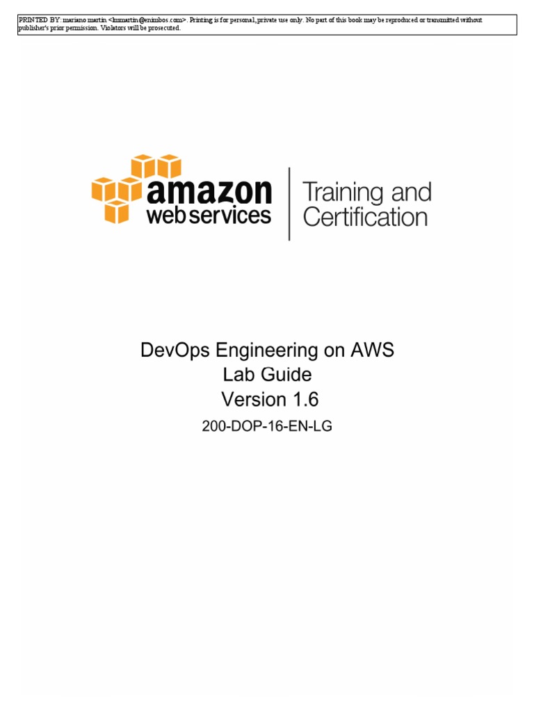 Devops Engineering Aws Lab-Guide-1.6 | PDF | Mass Media | Freight Transport