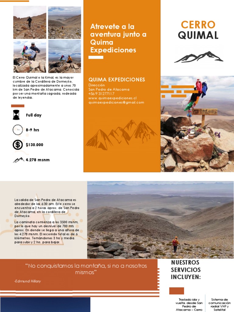 Ascensos Quima Expediciones | PDF | Montañas | Volcán