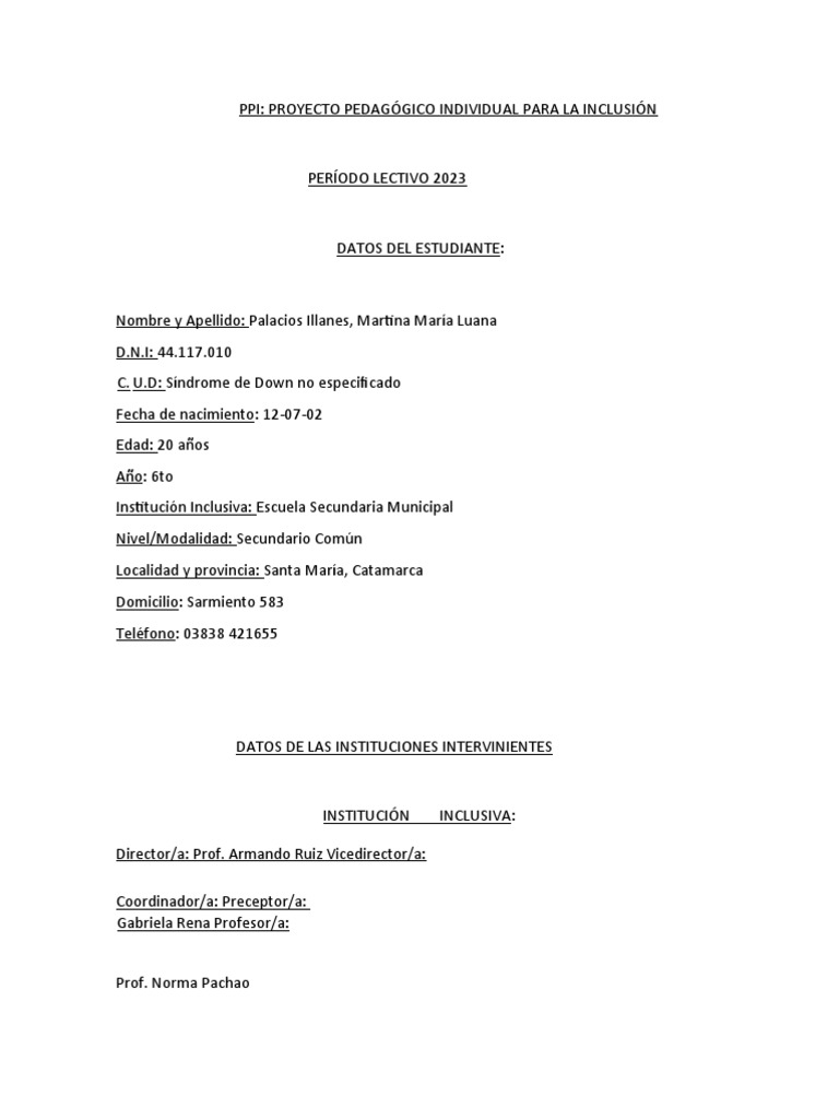 PPI Martina Modelo | PDF | Aprendizaje | Cognición PPI Martina Modelo | PDF | Aprendizaje | Cognición