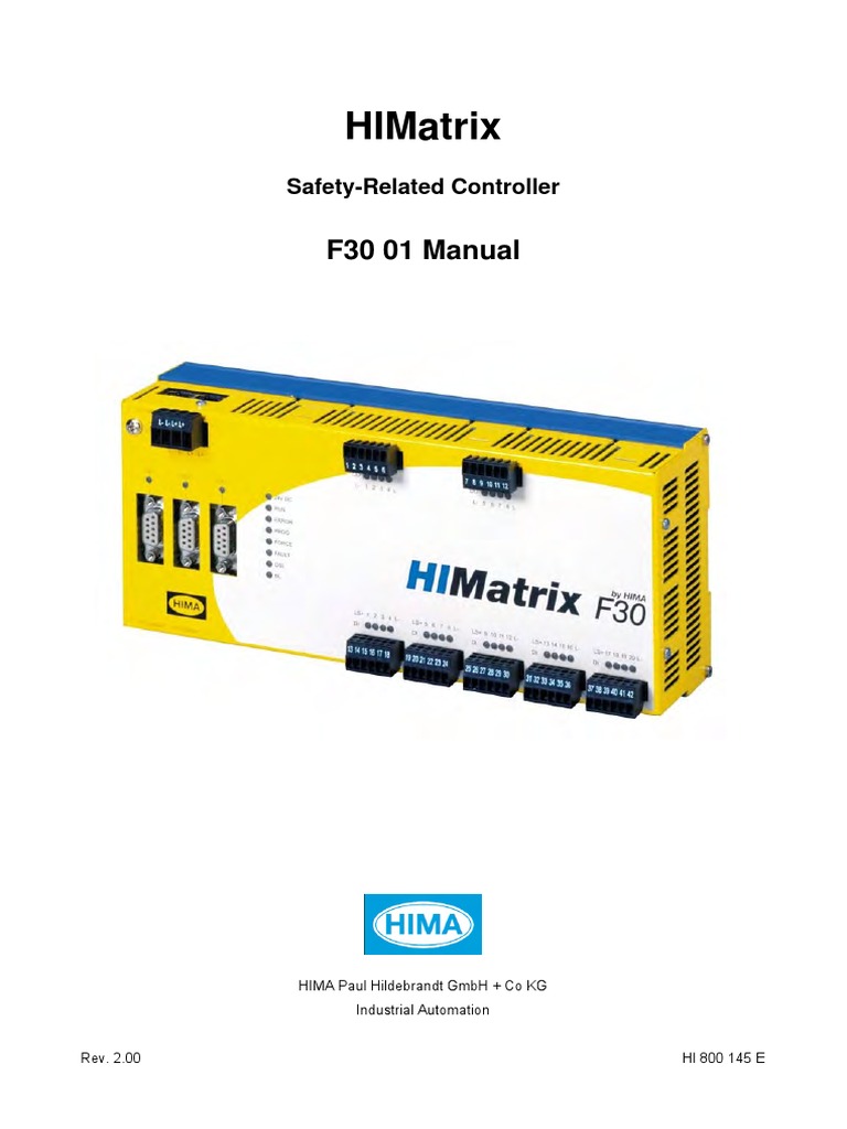 Hima PDF Himatrix f30 01 | PDF | Electrostatic Discharge | Operating System