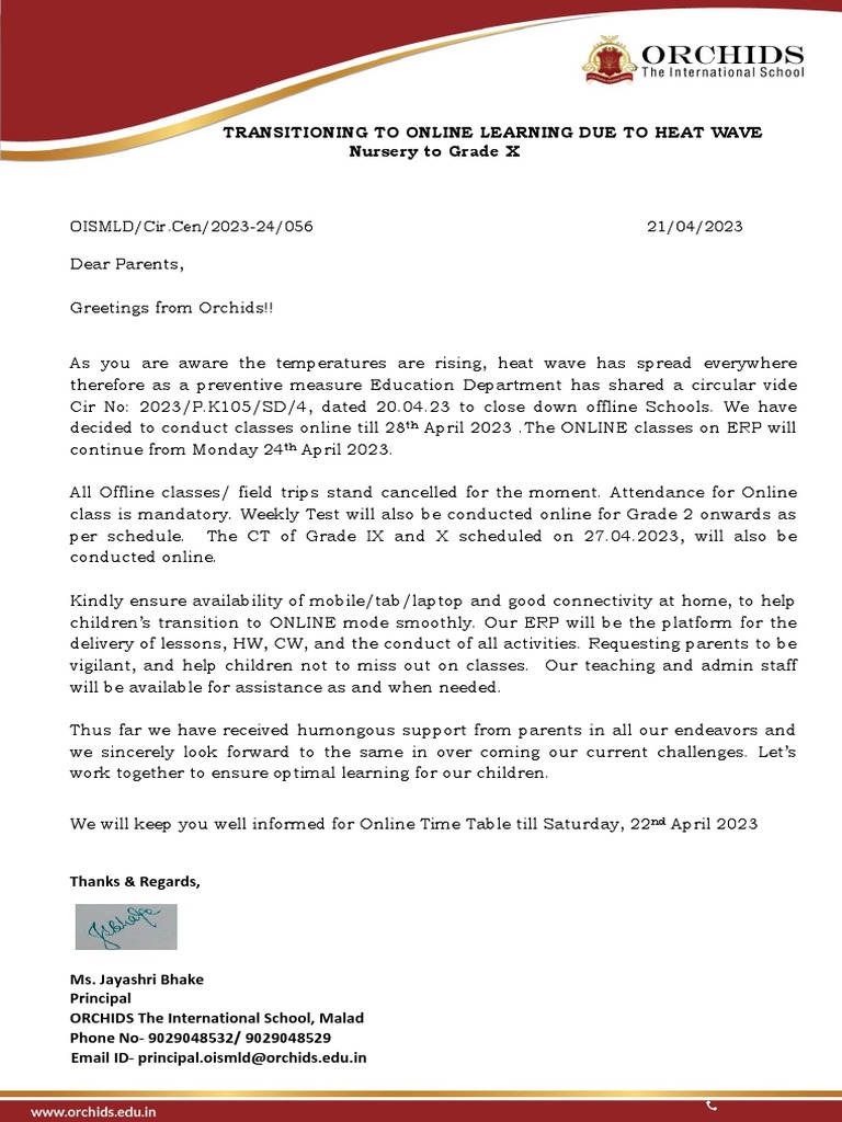Circular - Online School - 230421 - 134056 | PDF